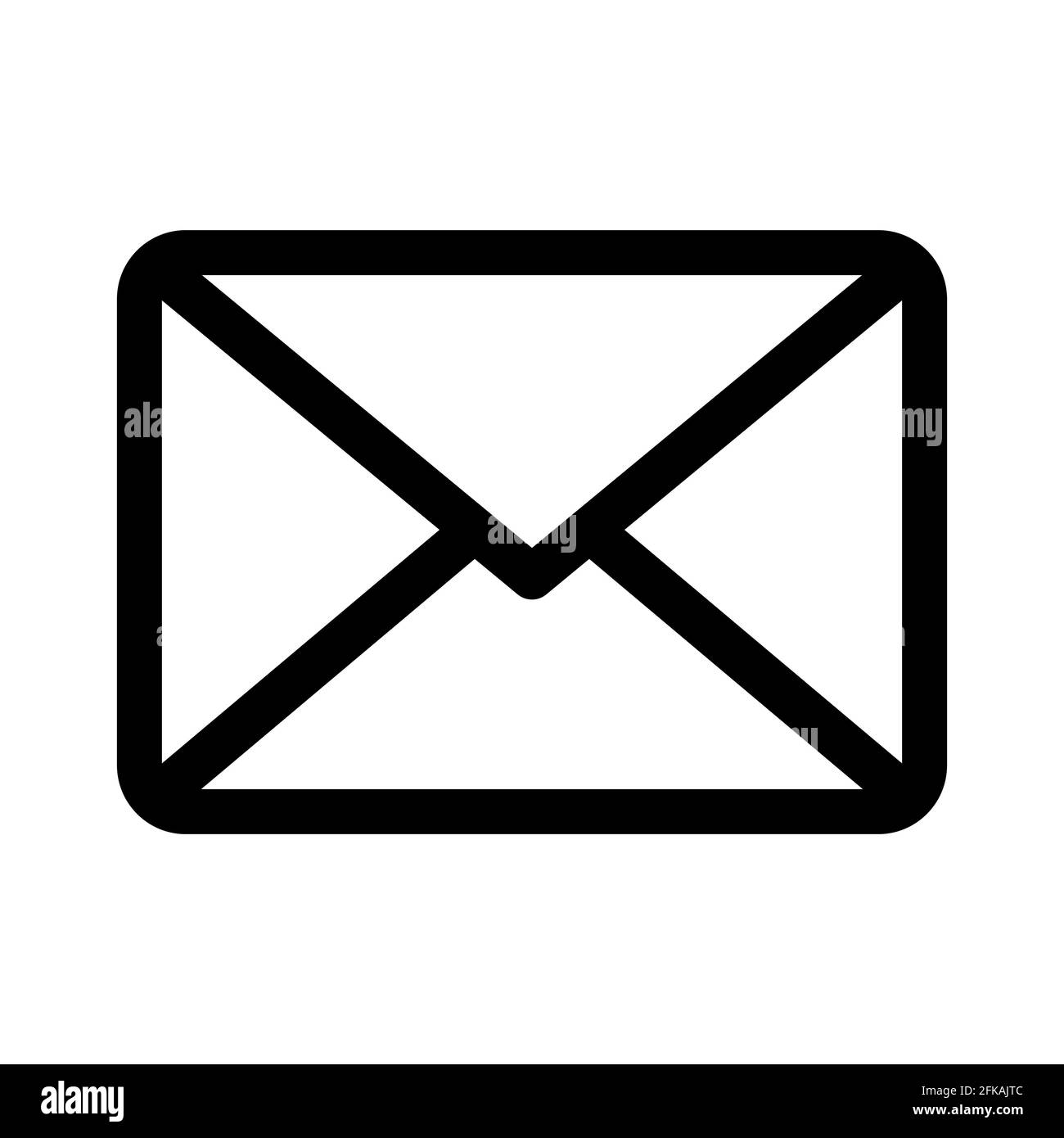 Email message envelope icon. Simple line art style. Vector design for ...