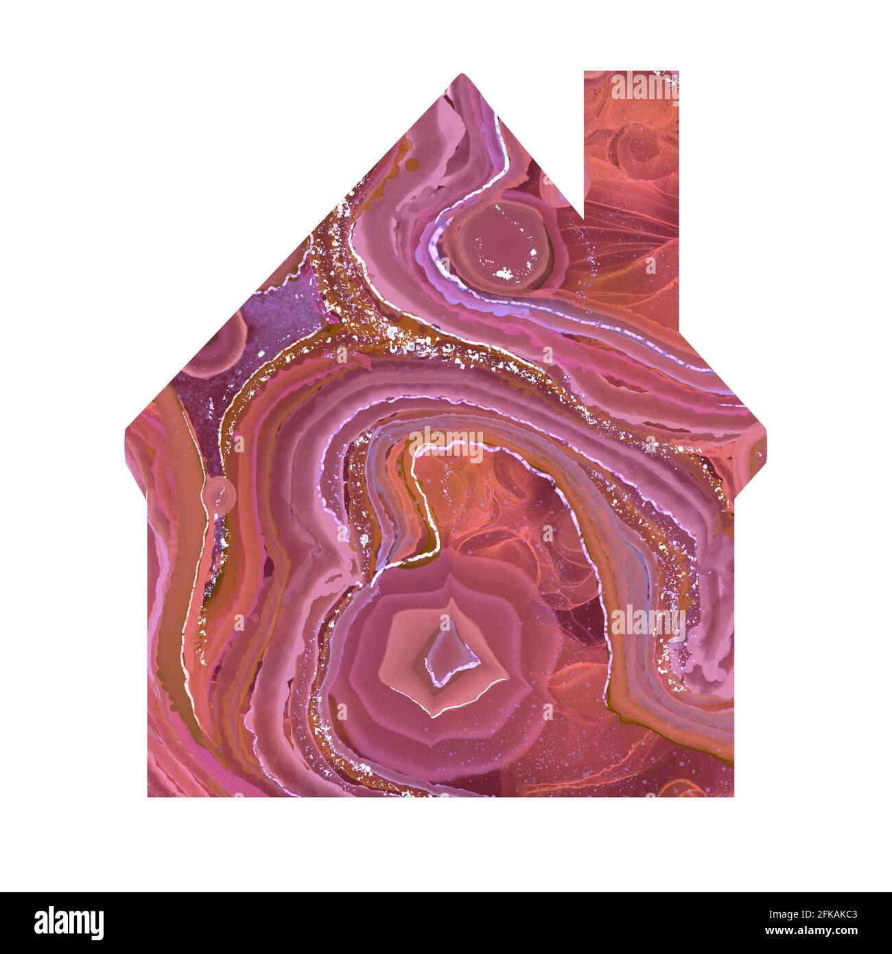 Modern stone house in Cut Out Stock Images & Pictures - Alamy