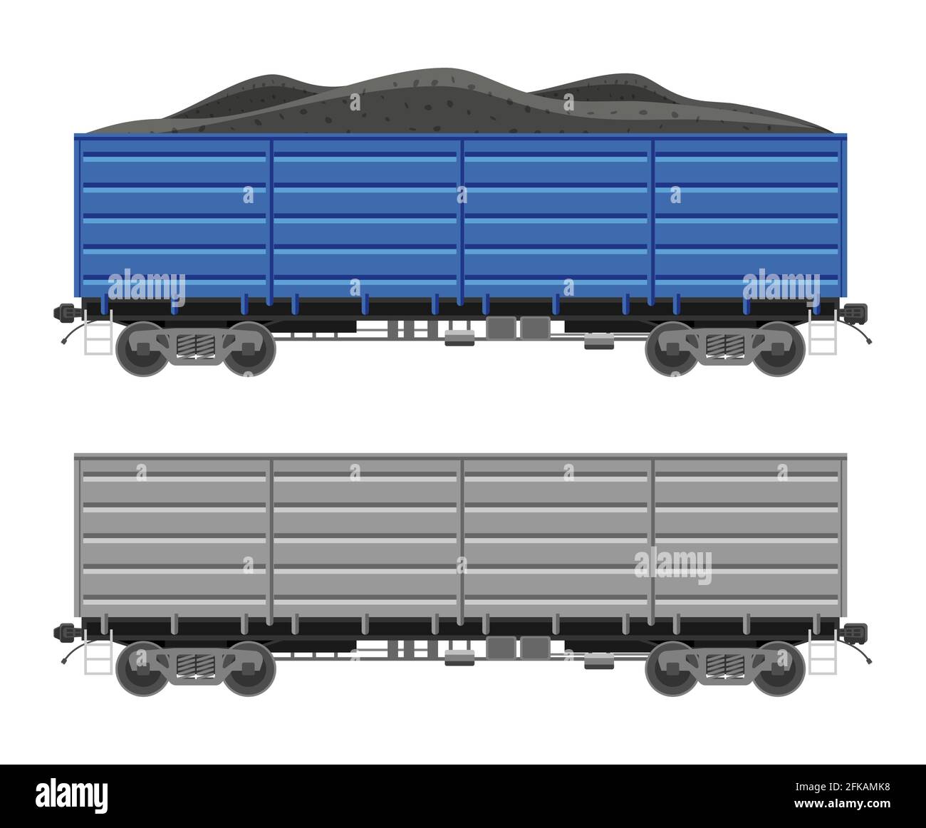 Railroad coal car coal Cut Out Stock Images & Pictures - Alamy