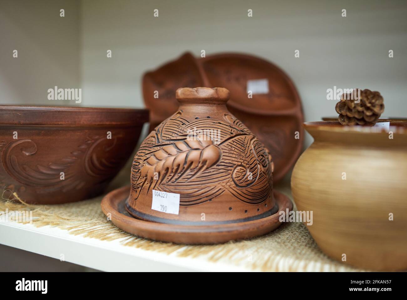 Earthen vessel with an image of an ear Stock Photo - Alamy