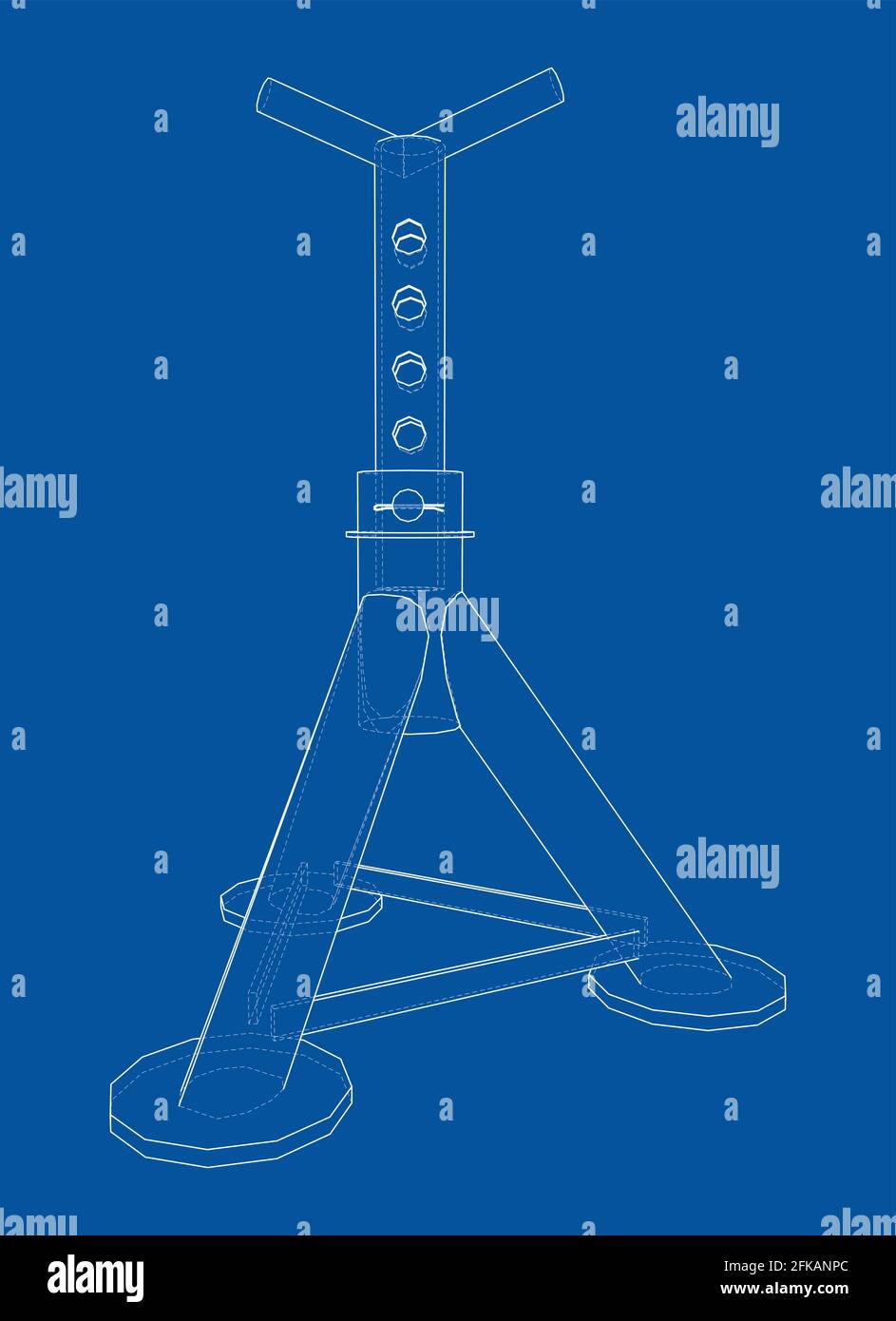 Axle stand isolated. Vector Stock Vector Image & Art - Alamy
