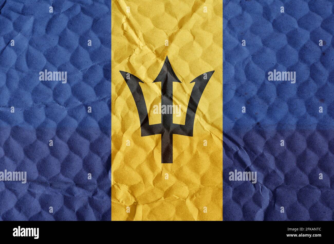 Barbados flag trident sign hi-res stock photography and images - Alamy