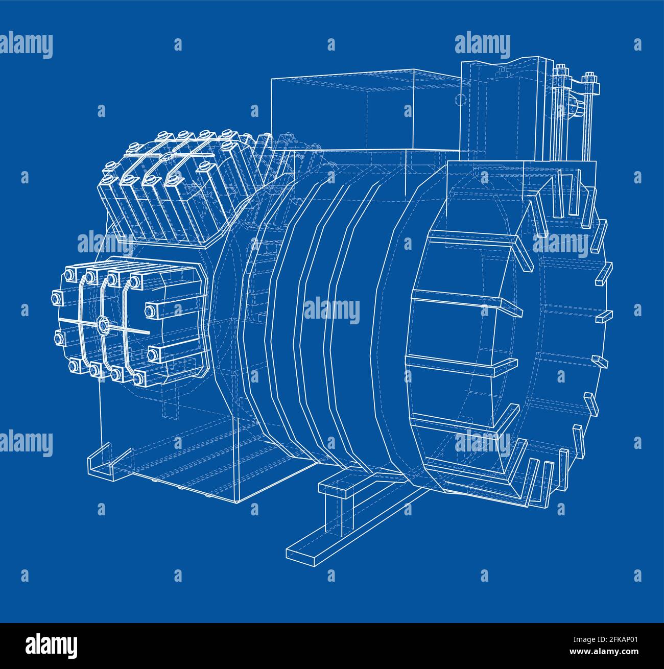 Air conditioning compressor. Vector Stock Vector Image & Art - Alamy