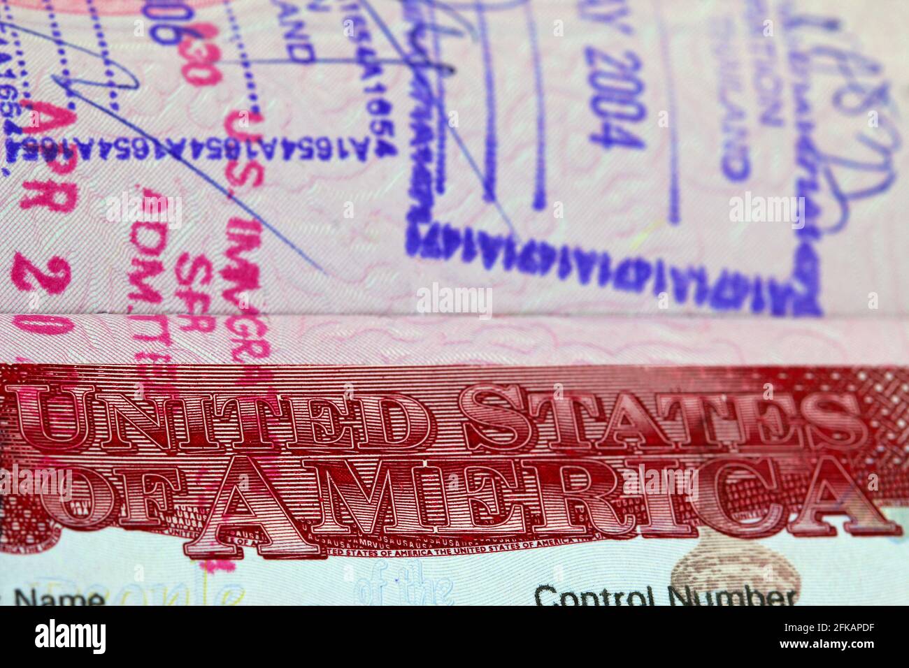 American visa stamp hi-res stock photography and images - Alamy