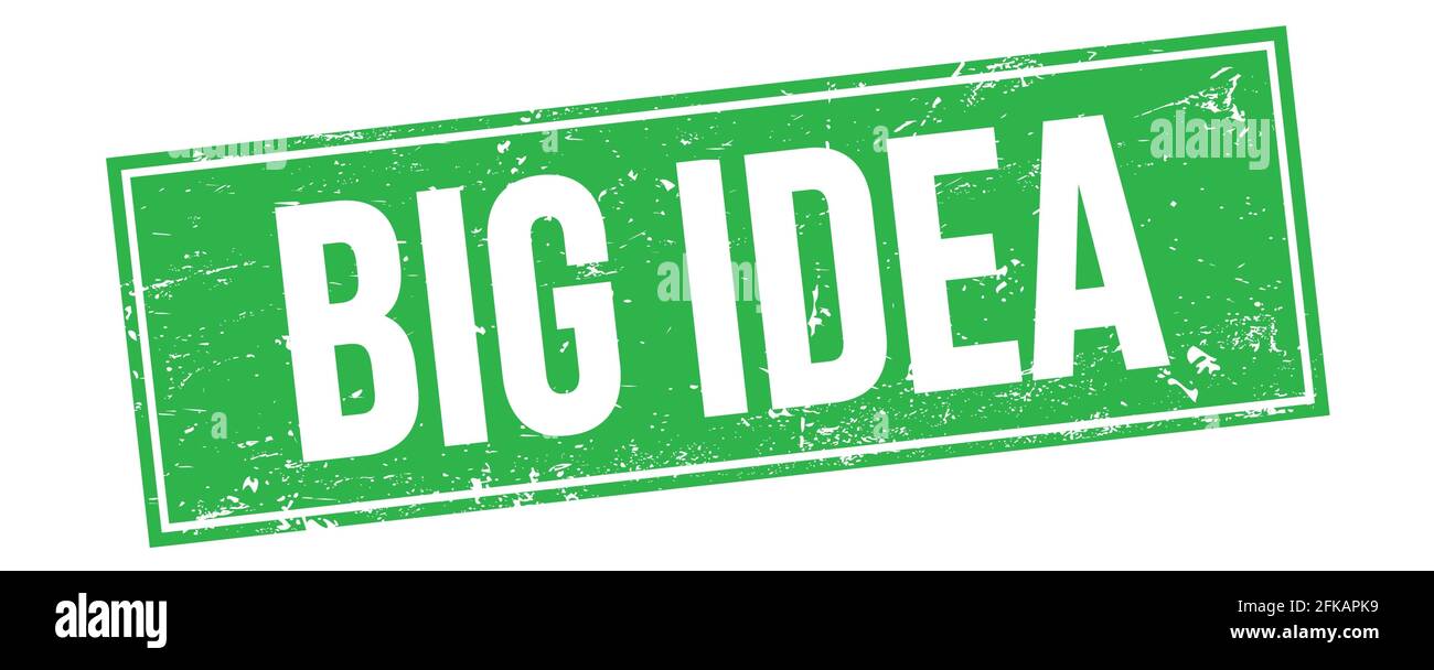 BIG IDEA text on green grungy rectangle stamp sign Stock Photo - Alamy
