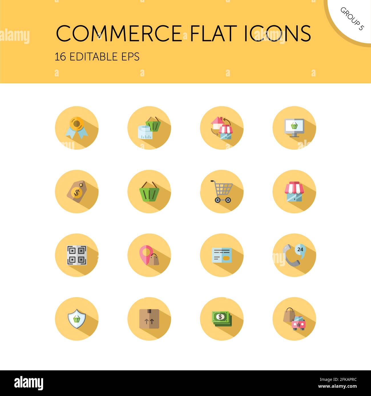 Commerce. Store, tag, security, discount and credit card group ...