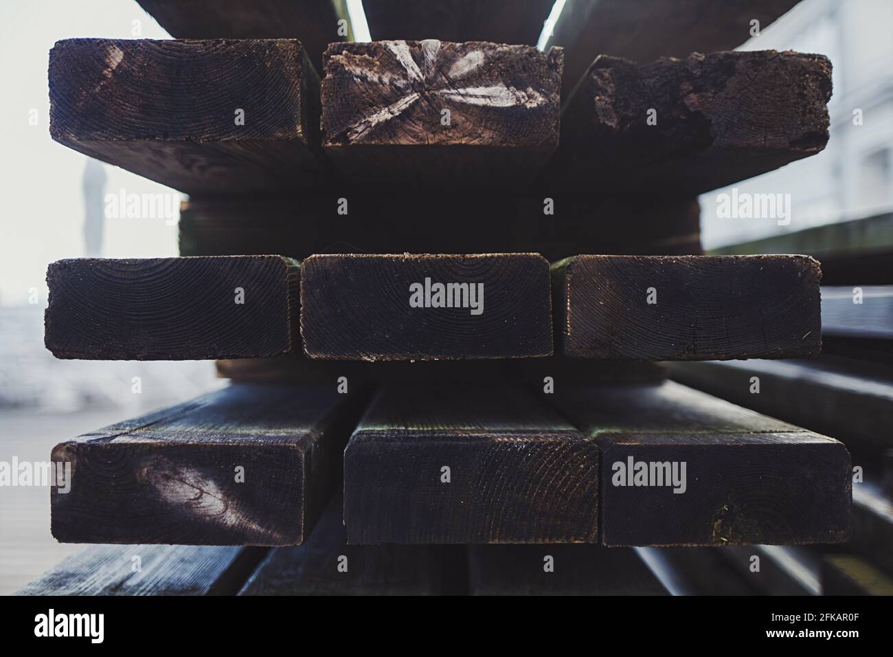 Wood timber building material for background and texture. details of ...