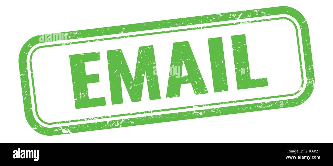 EMAIL text on green grungy vintage rectangle stamp Stock Photo - Alamy