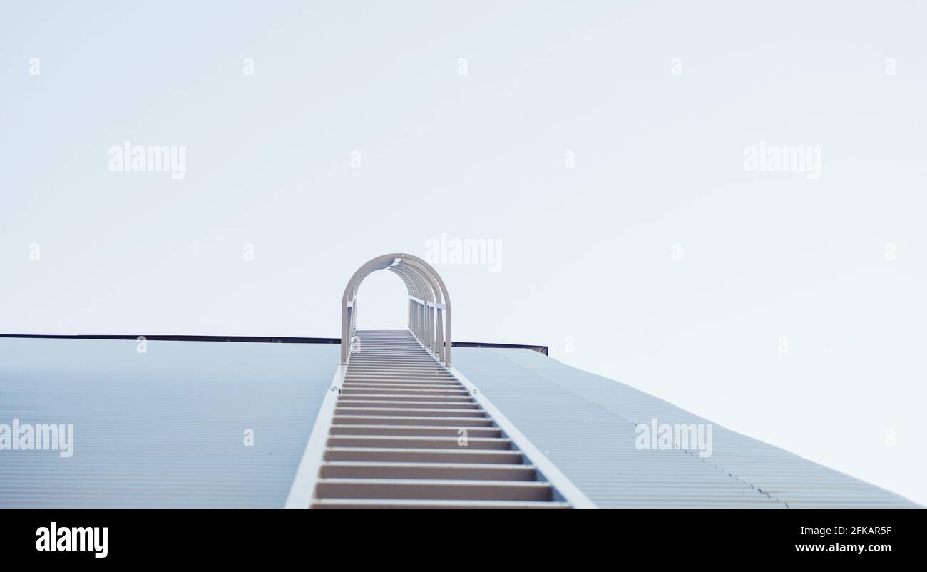 Steel stairs ladder modern building architecture Stock Photo - Alamy