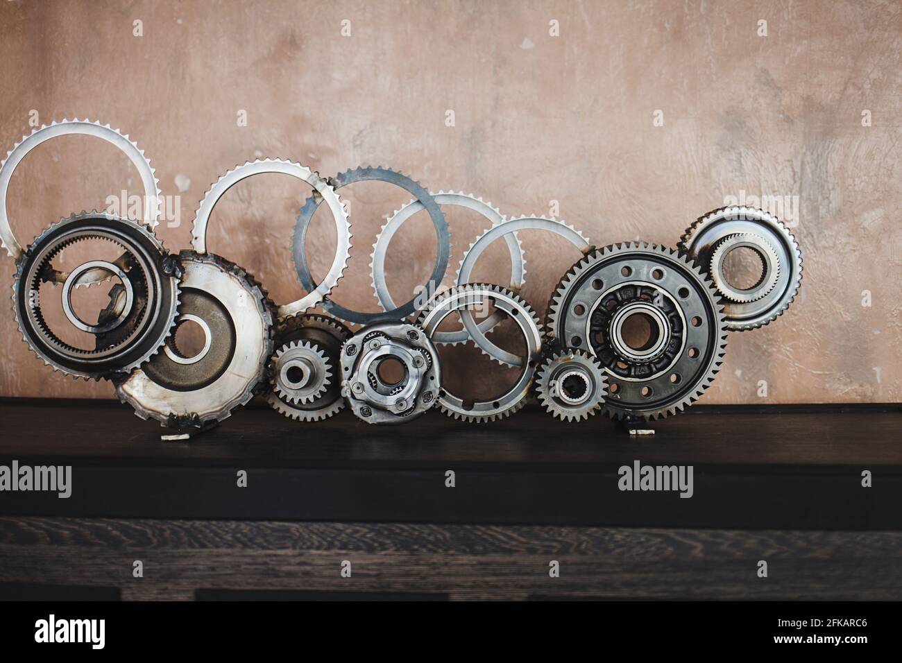 wheel gear motor in museums Stock Photo - Alamy