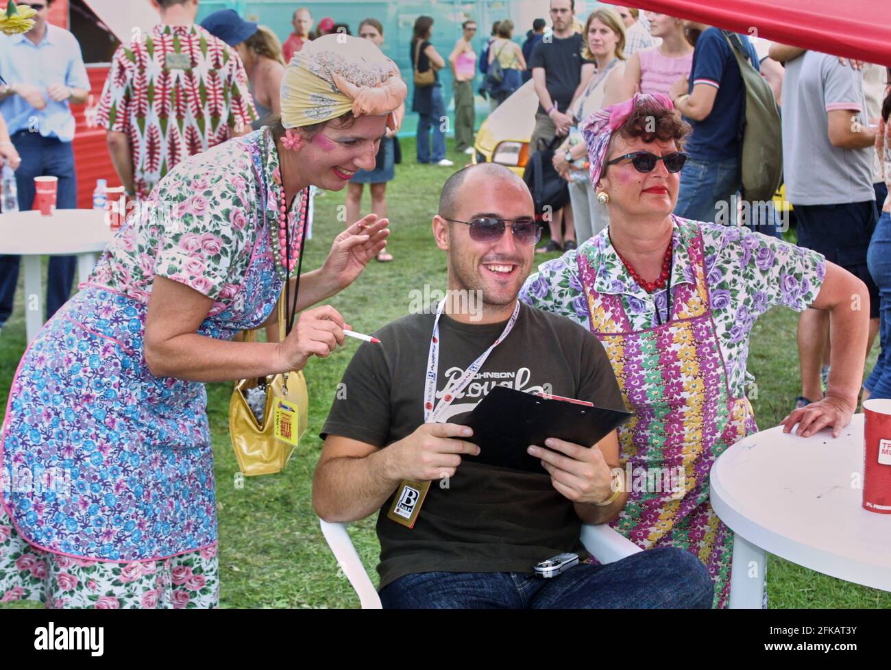 PJ Ellis from Big Brother series 3 with The Tea Ladies, V2002, Hylands ...