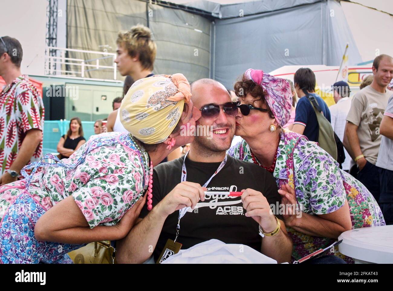 PJ Ellis from Big Brother series 3 with The Tea Ladies, V2002, Hylands ...