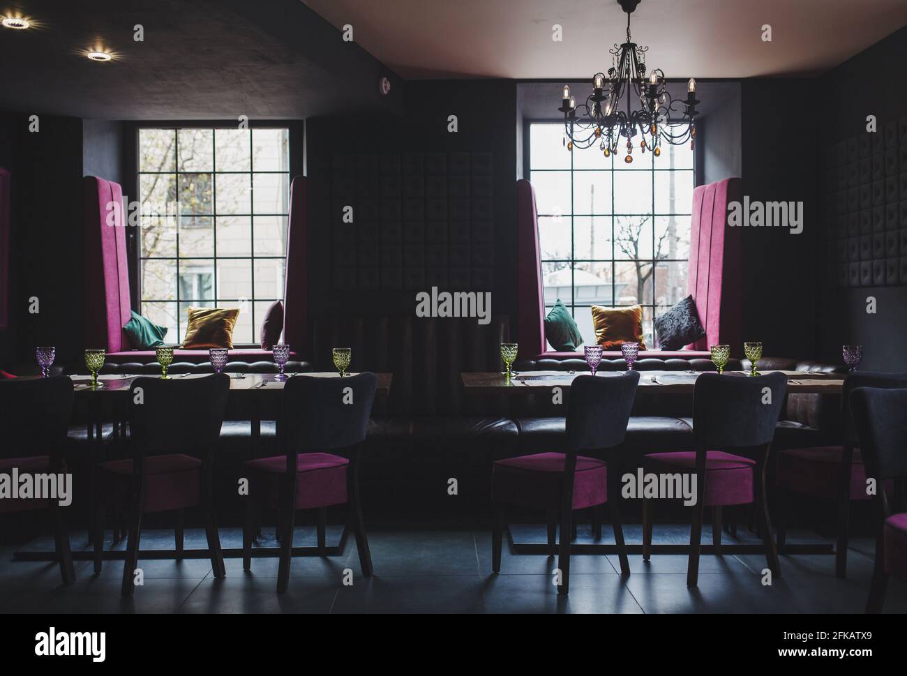 classic interior of European restaurant Stock Photo - Alamy