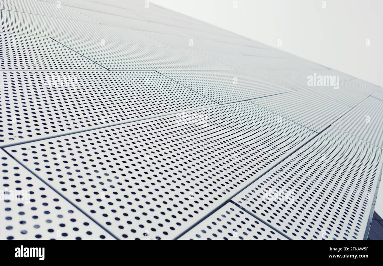 Metal pattern architecture details facade new office building Stock ...