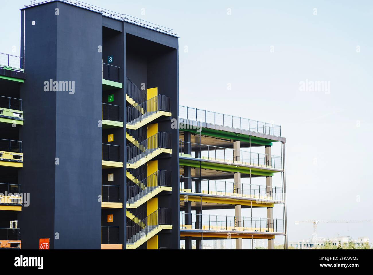 multi levels parking lot building in city Stock Photo - Alamy