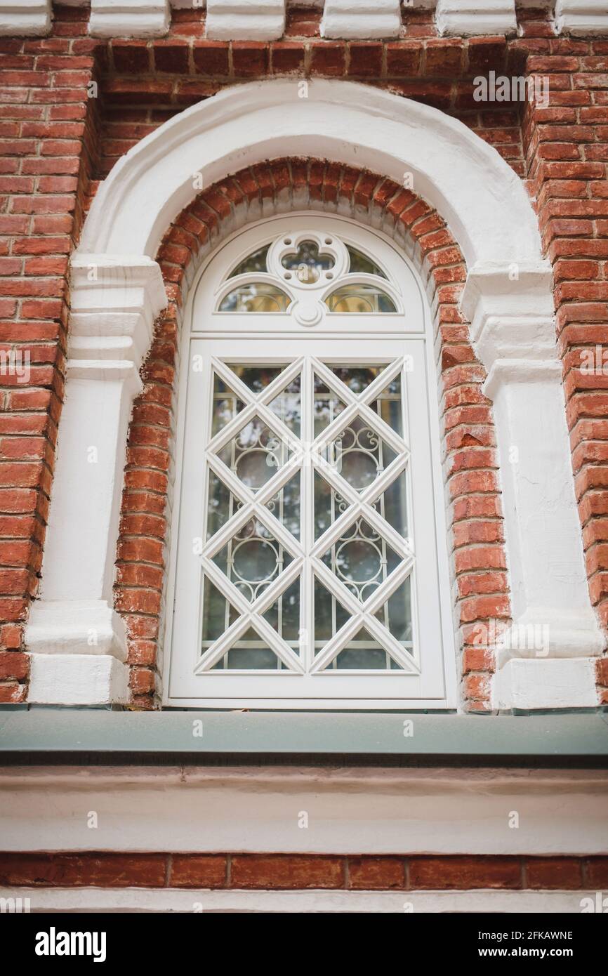 old antique window in Gothic Cathedral Stock Photo - Alamy