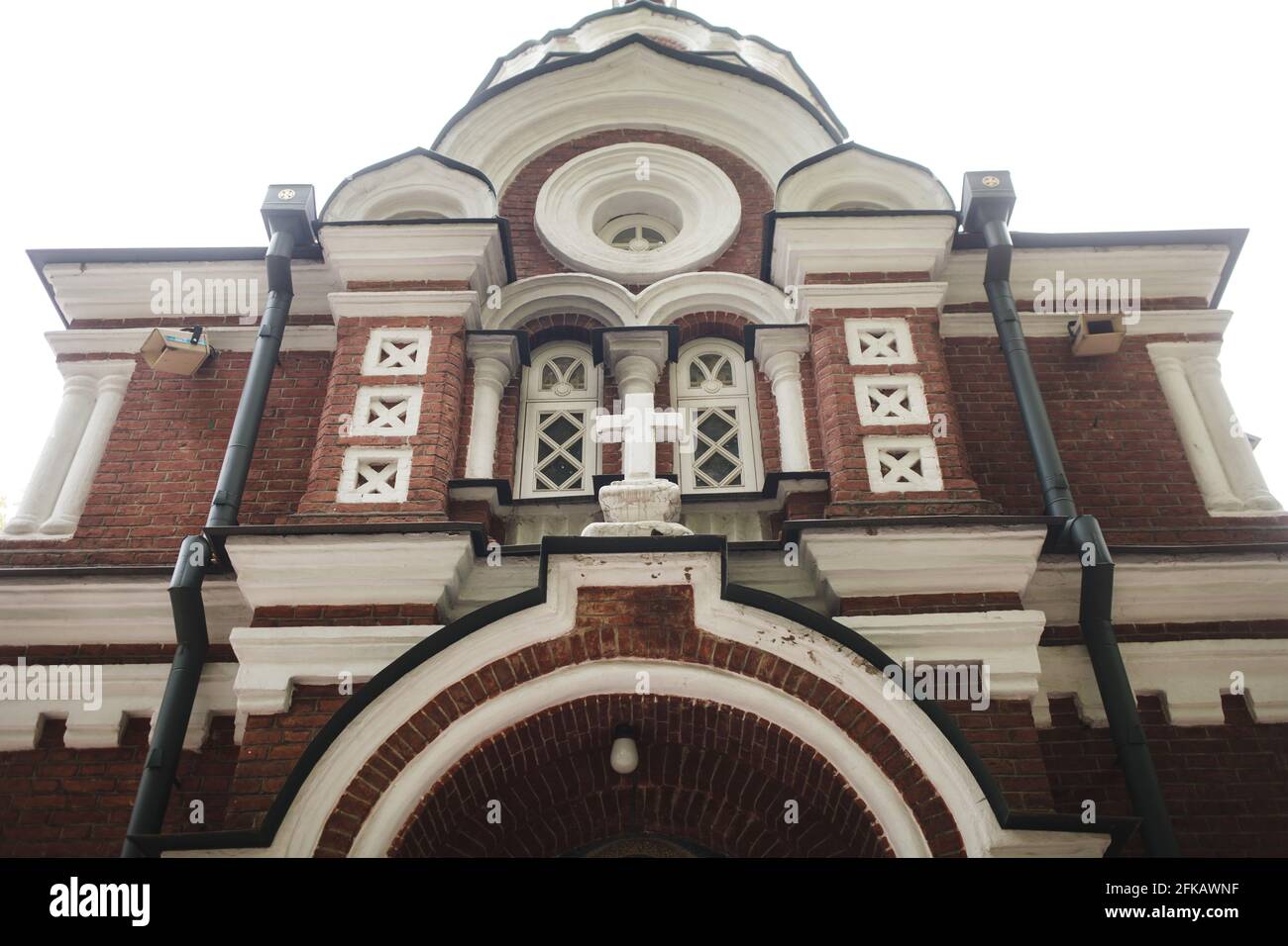 old brick Church in Europe. religion Stock Photo - Alamy
