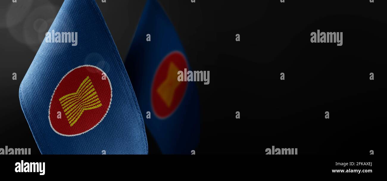 Small national flags of the ASEAN on a dark background Stock Photo - Alamy