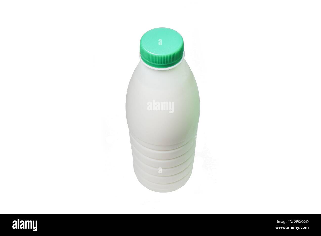 plastic milk bottle insulated on white background Stock Photo - Alamy