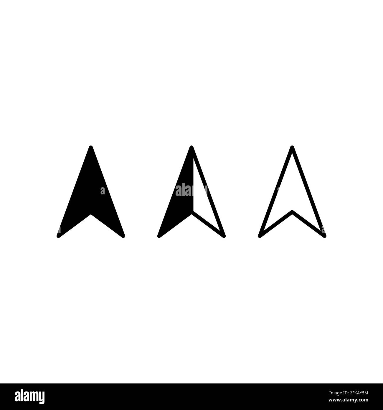 Navigation icon, sign design over white background. Vector illustration ...
