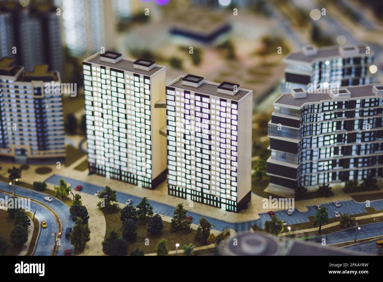 the modern megalopolis of Europe in miniature Stock Photo - Alamy