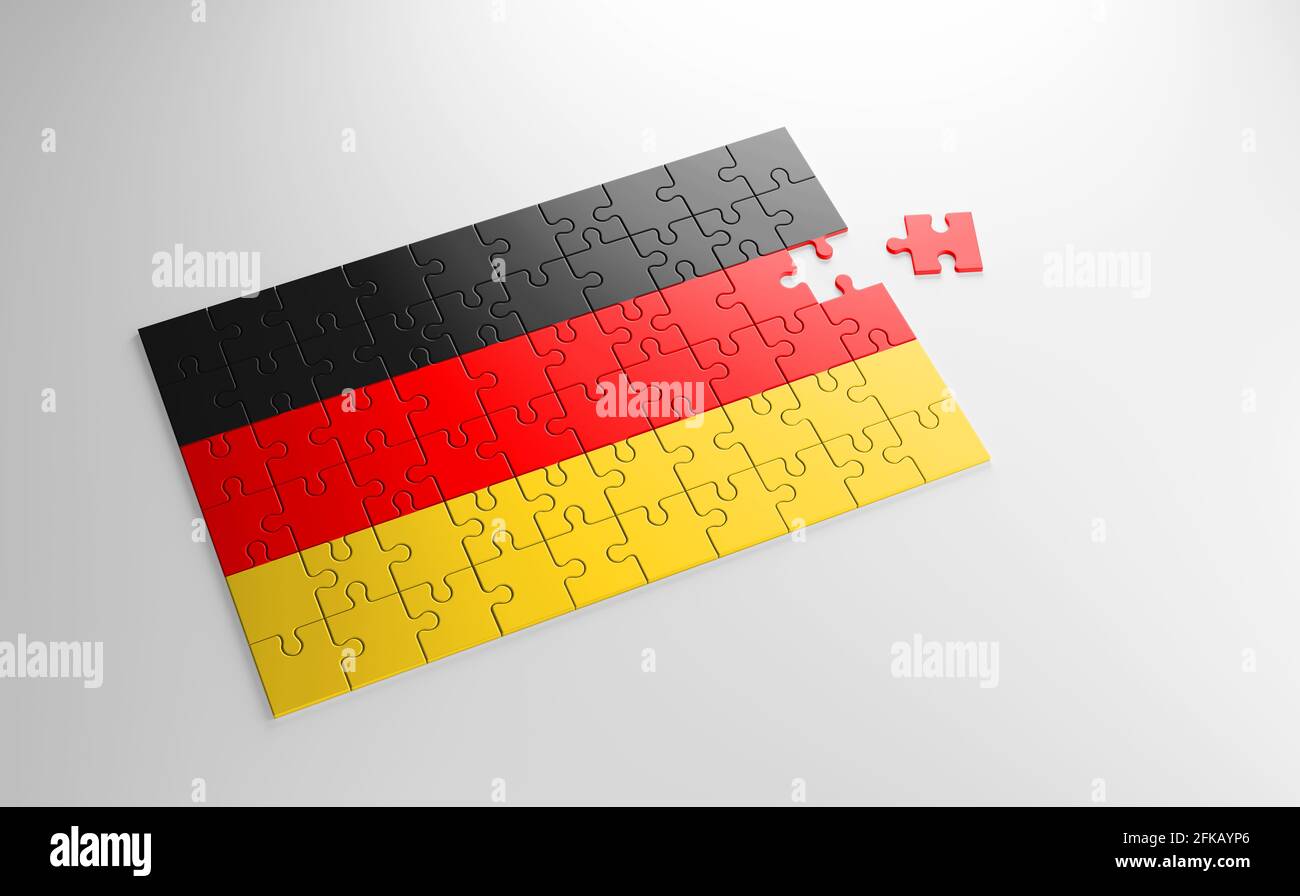 Jigsaw puzzle pieces flag germany hi-res stock photography and images ...