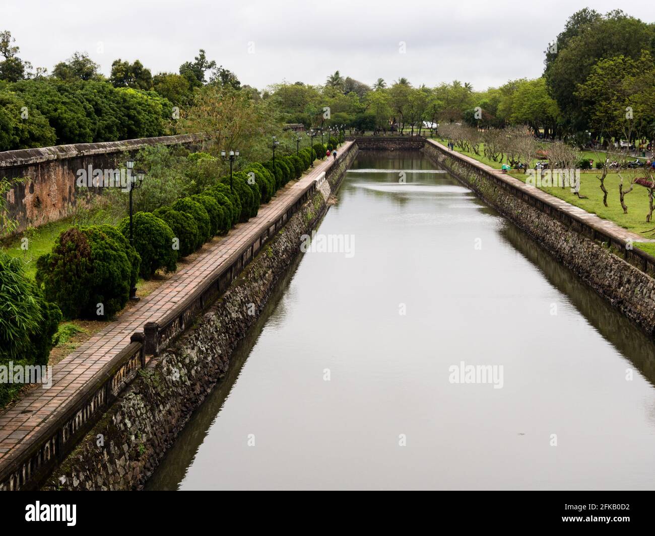 Outer moat of Imperial City of Hue, the former residence of Vietnam's ...