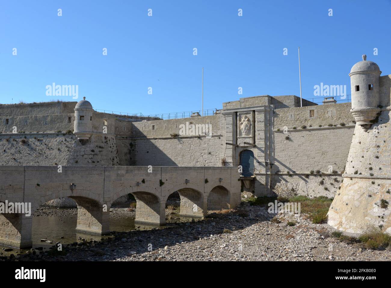 Fort Vauban at Port de Bouc protecting the Gulf of Martigues Stock ...