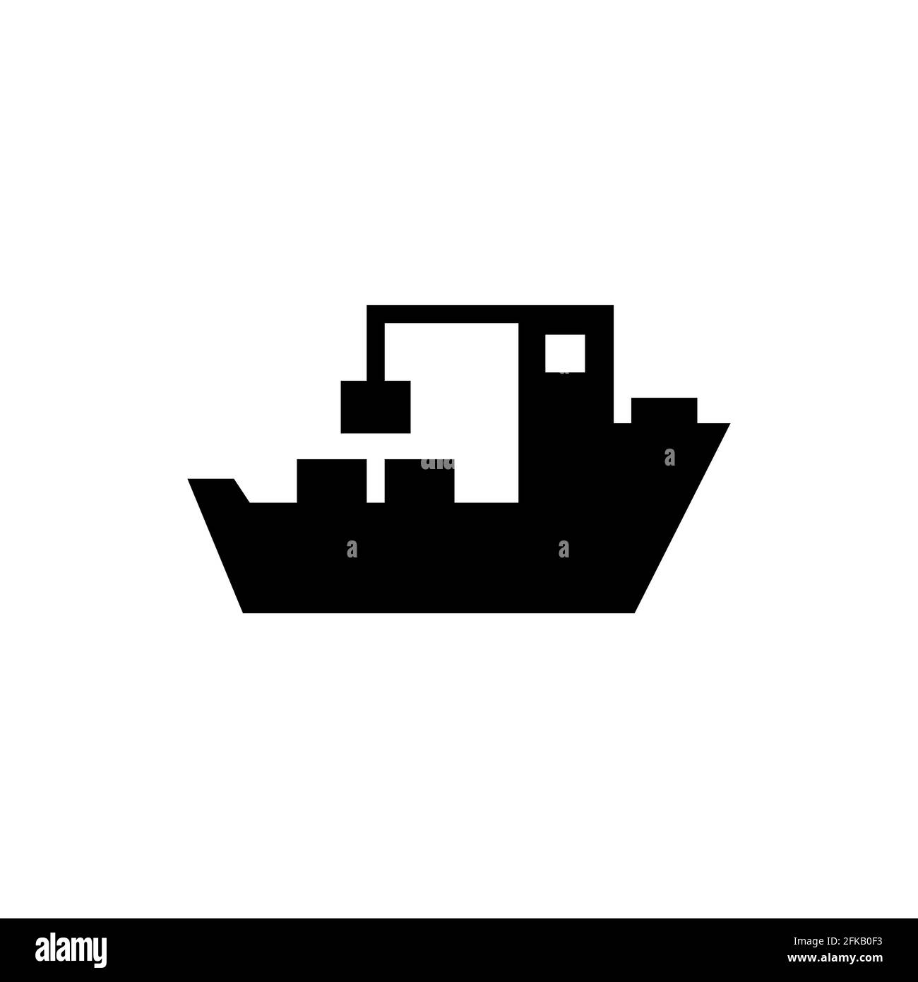 Cargo ship icon on a white background. Vector illustration Stock Vector ...