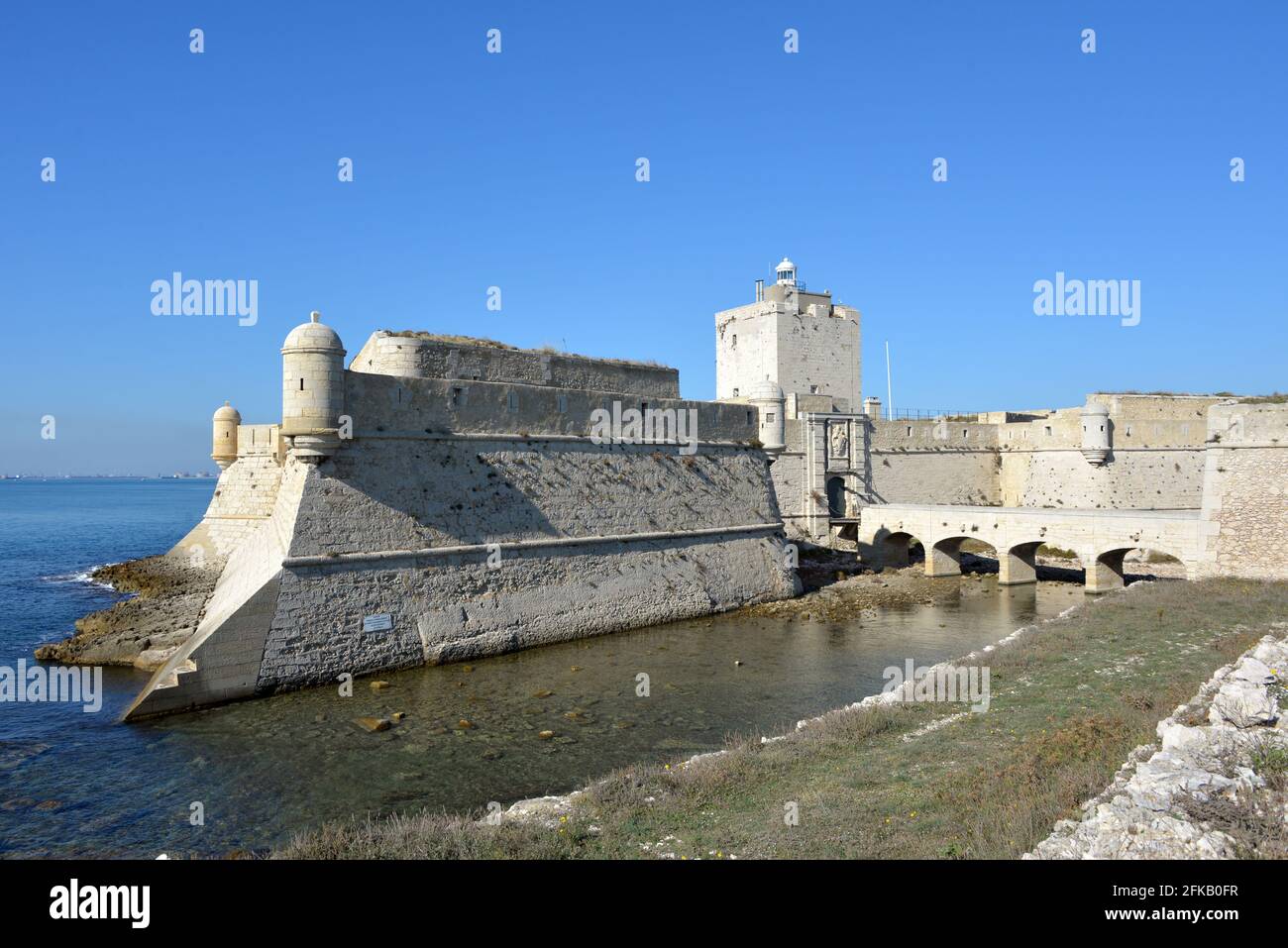 Fort Vauban at Port de Bouc protecting the Gulf of Martigues Stock ...