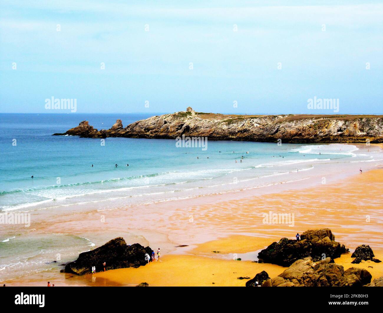 Beach at Quiberon peninsula. Côte Sauvage. Britanny. France Stock Photo ...