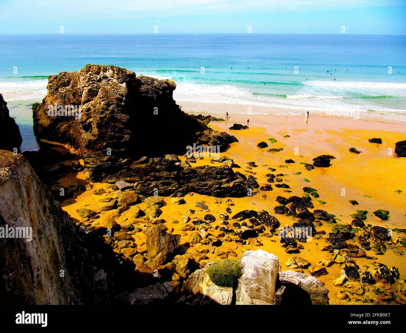 Beach at Quiberon peninsula. Côte Sauvage. Britanny. France Stock Photo ...