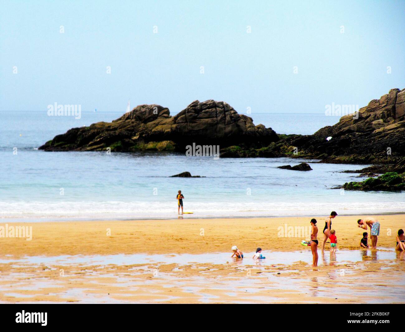 Beach at Quiberon peninsula. Côte Sauvage. Britanny. France Stock Photo ...