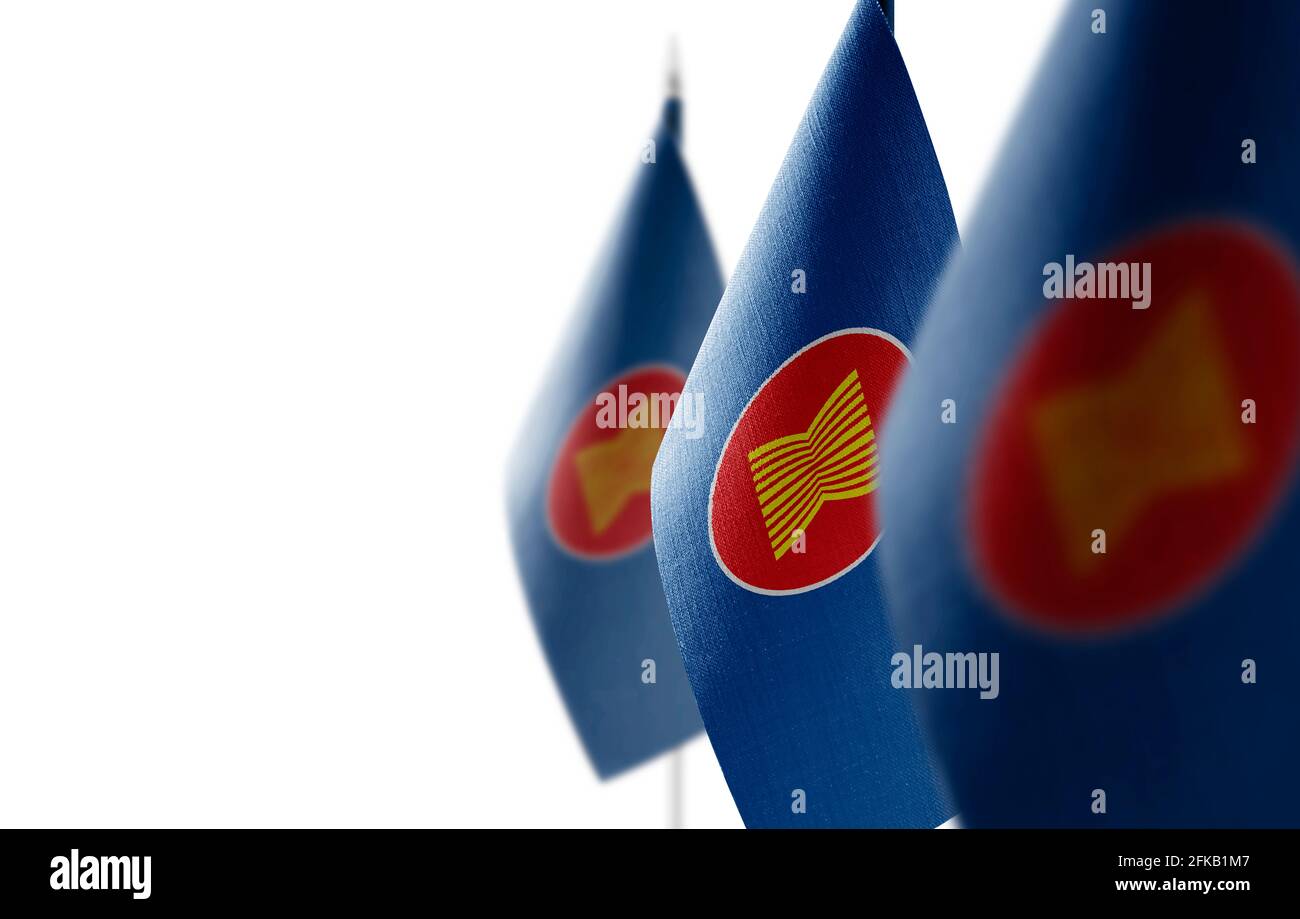 Small national flags of the ASEAN on a white background Stock Photo - Alamy