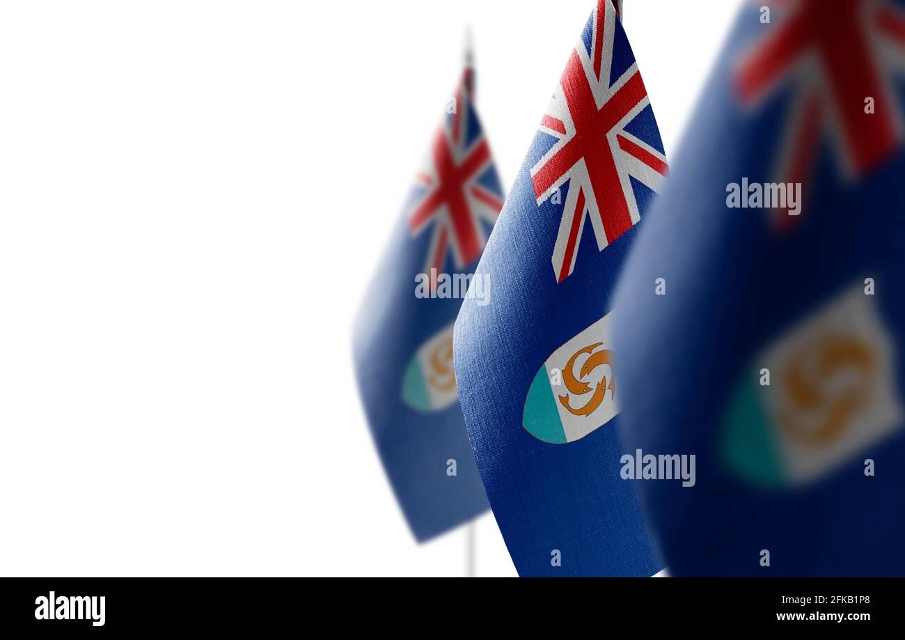 Small national flags of the Anguilla on a white background Stock Photo ...