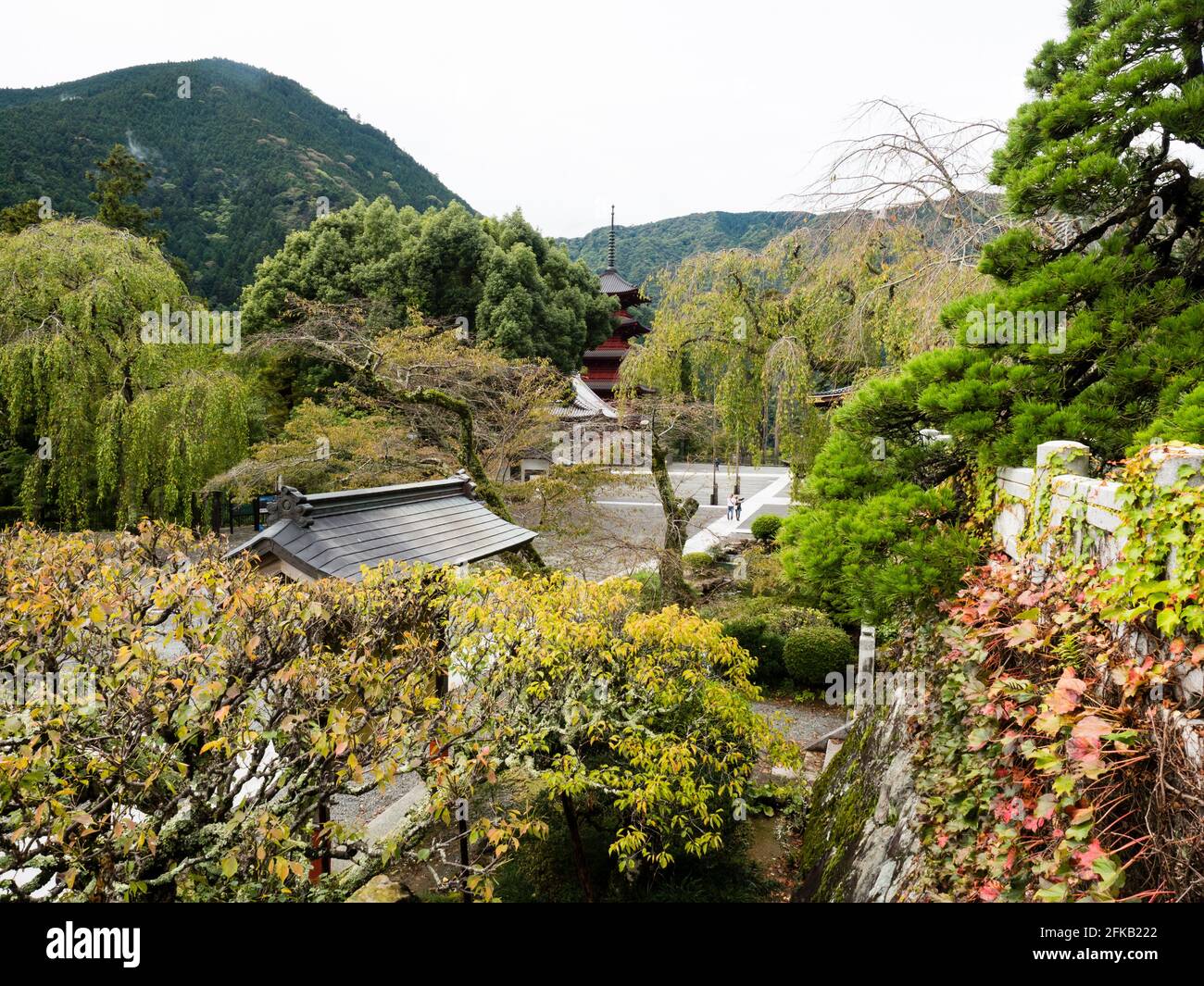 On the grounds of Minobusan Kuonji, the head temple of Nichiren school ...