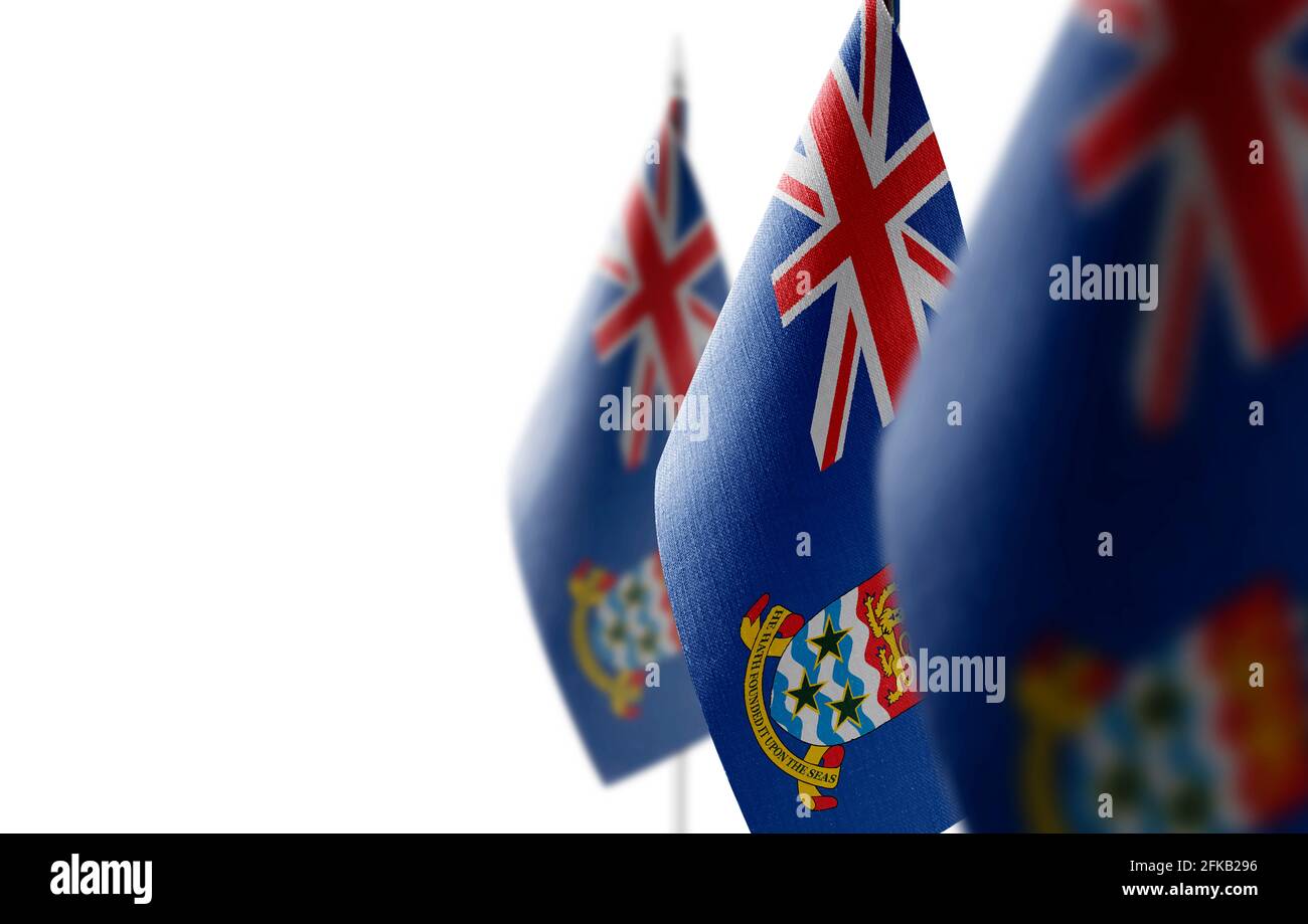 Small national flags of the Cayman Islands on a white background Stock ...