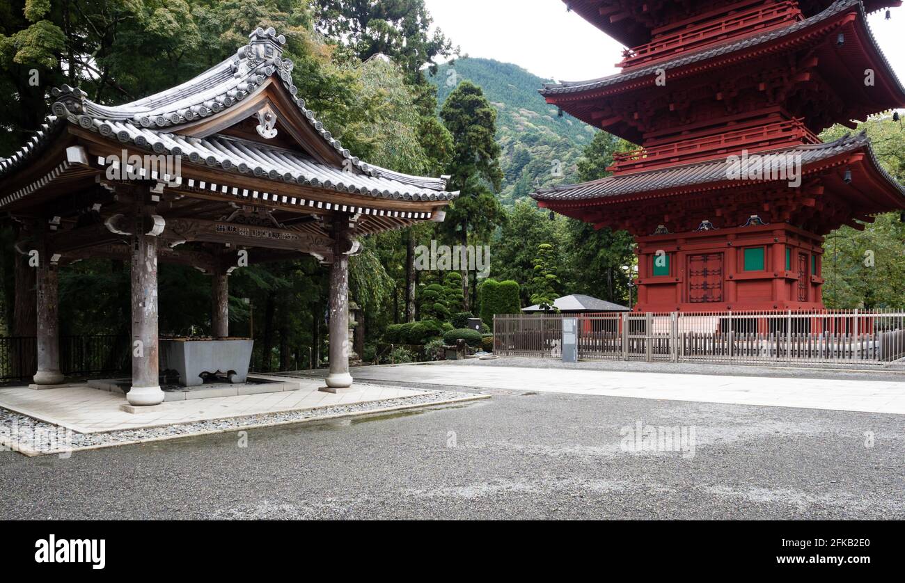 Minobu, Japan - October 19, 2017: On the grounds of Minobusan Kuonji ...