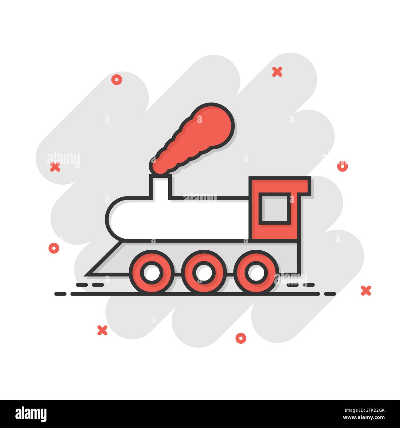 Metro icon in comic style. Train subway cartoon vector illustration on ...