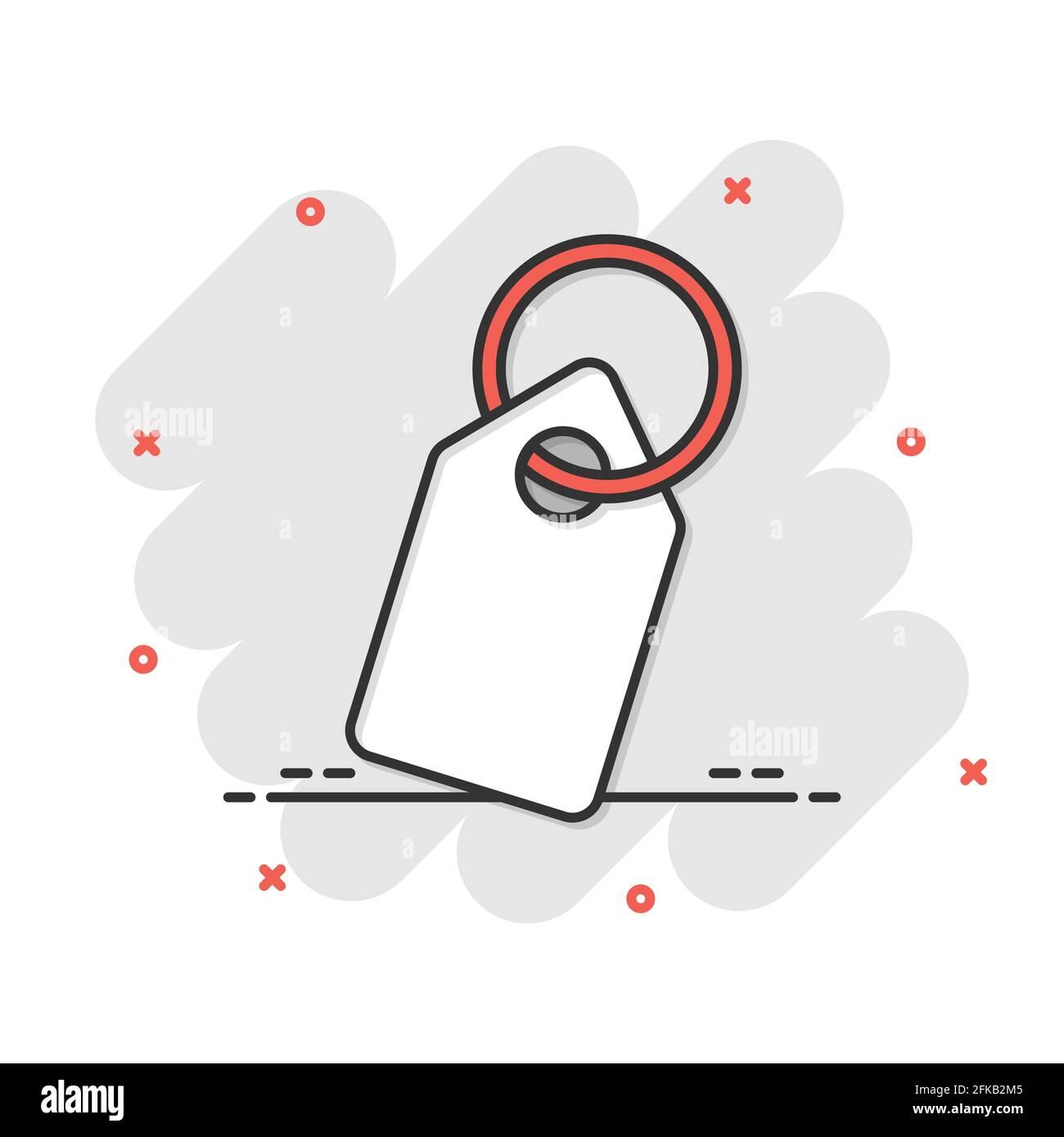 Price tag icon in comic style. Label cartoon vector illustration on ...