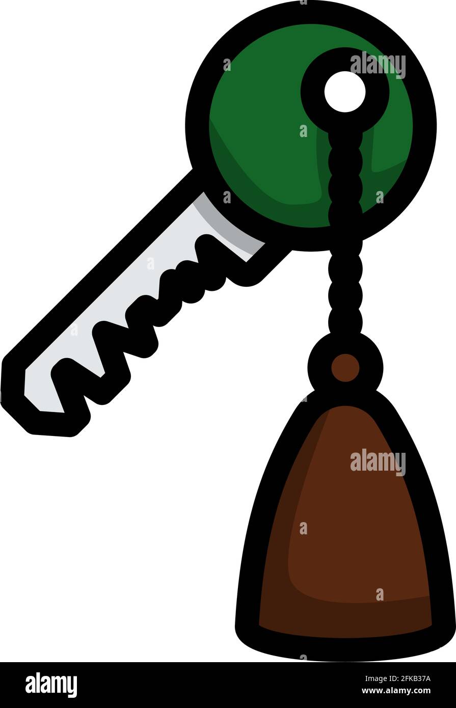 Hotel Room Key Icon. Editable Bold Outline With Color Fill Design ...