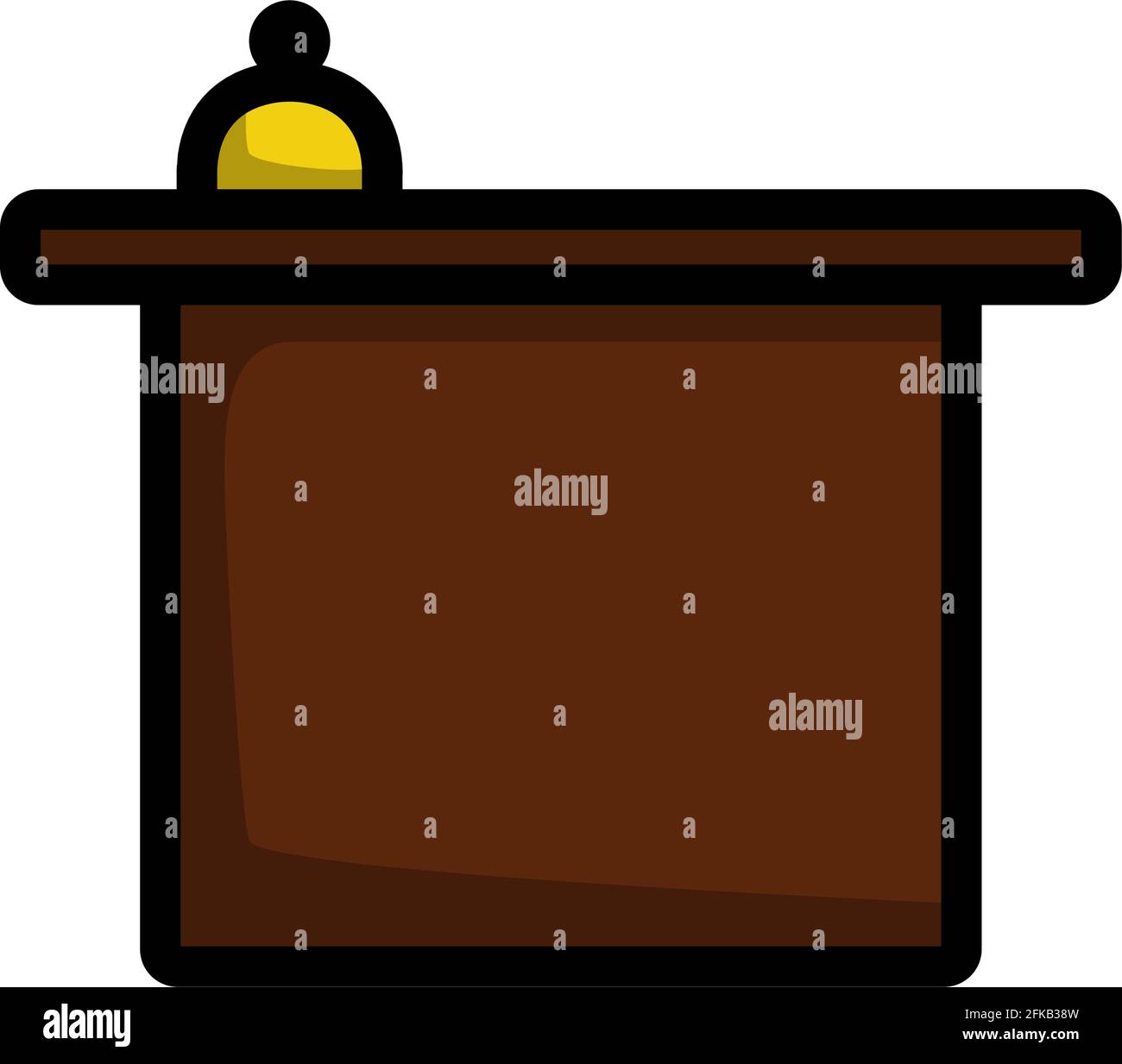 Hotel Reception Desk Icon. Editable Bold Outline With Color Fill Design ...