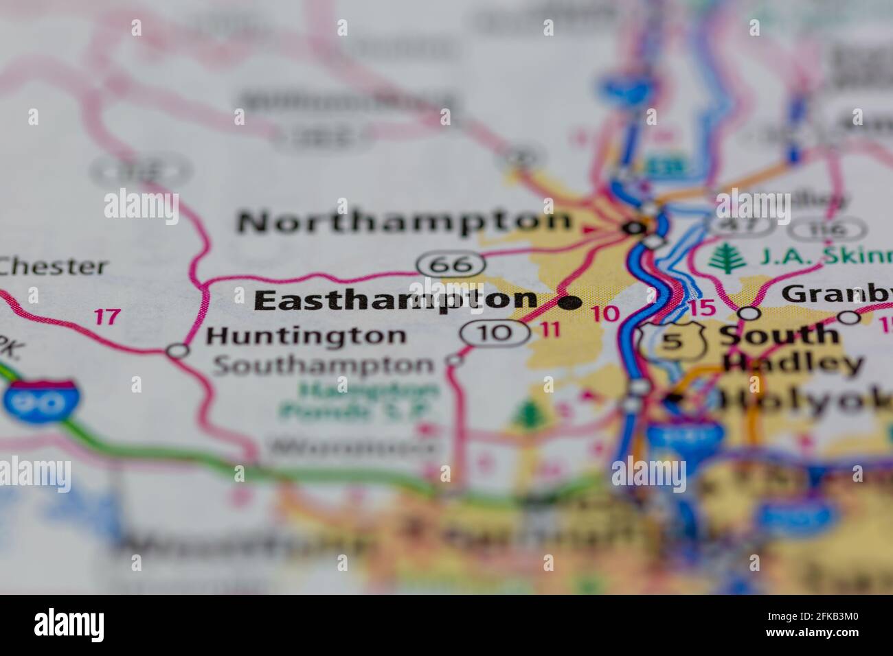 Easthampton on a map hi-res stock photography and images - Alamy
