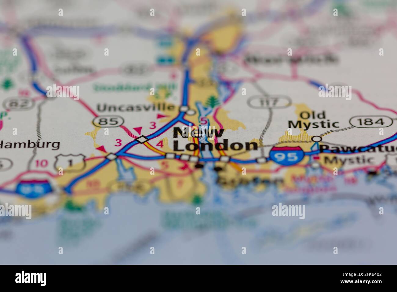 london Connecticut USA Shown on a geography map or road map Stock Photo ...