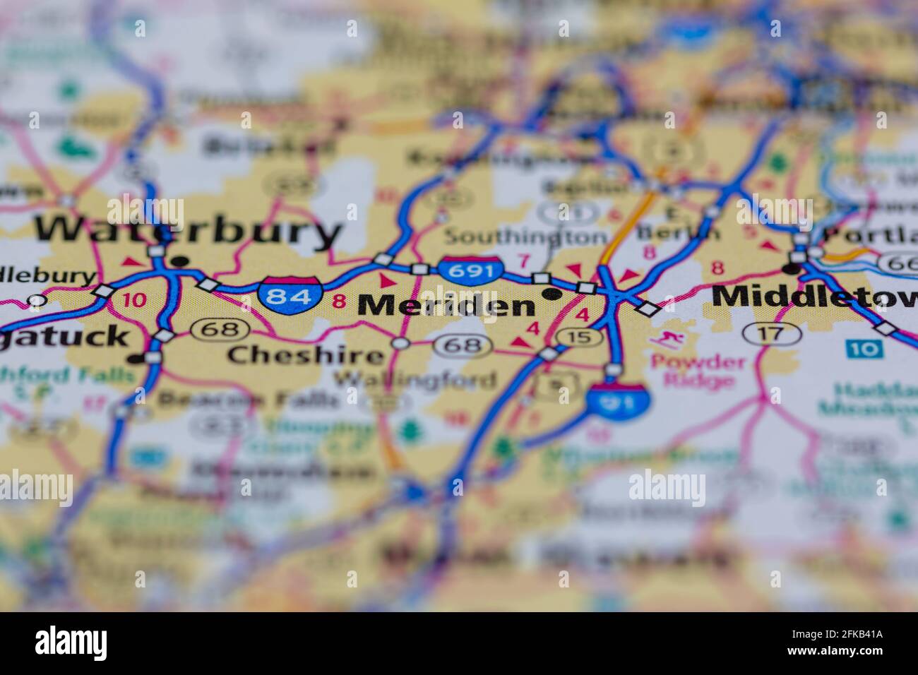 Meriden Connecticut USA Shown on a geography map or road map Stock ...