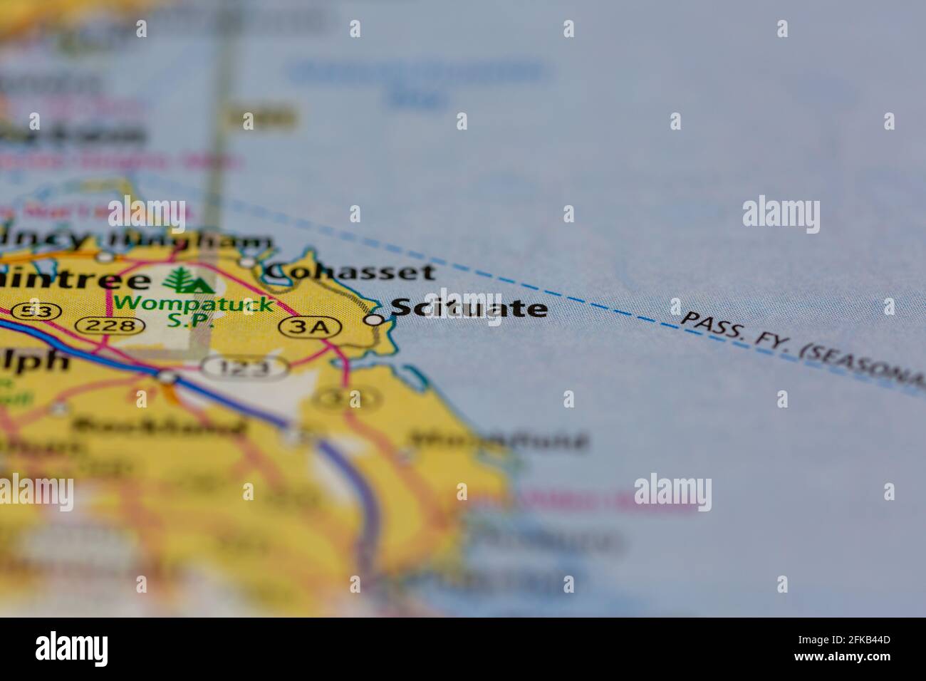 Scituate Massachusetts USA Shown on a Geography map or road map Stock ...