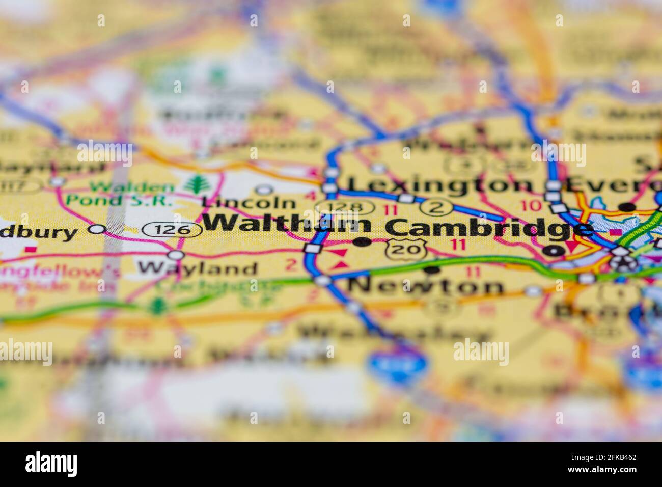 Waltham on a map hi-res stock photography and images - Alamy