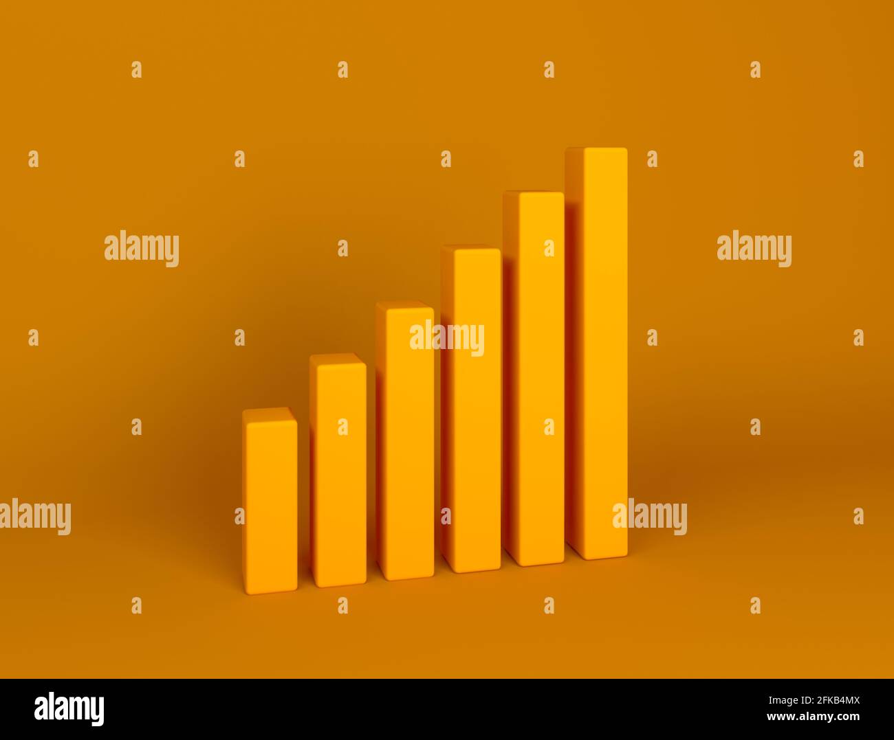 Growing up chart with copy space. Minimal 3d scene from geometric ...