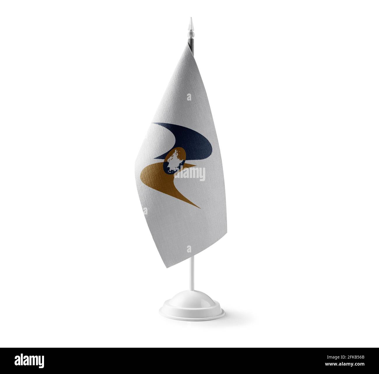 Set of Eurasian Economic Union national flags on a white background ...