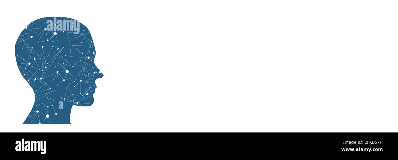 Human head network line Cut Out Stock Images & Pictures - Alamy